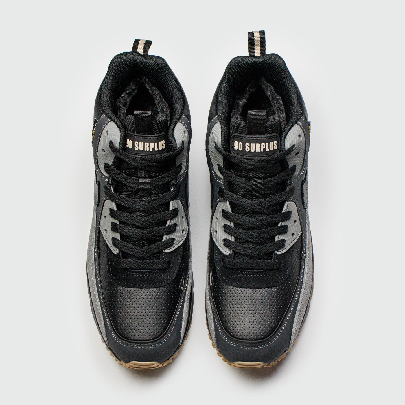 кроссовки Nike Air Max 90 Mid Black Grey with Fur купить за 5790 руб. в ...